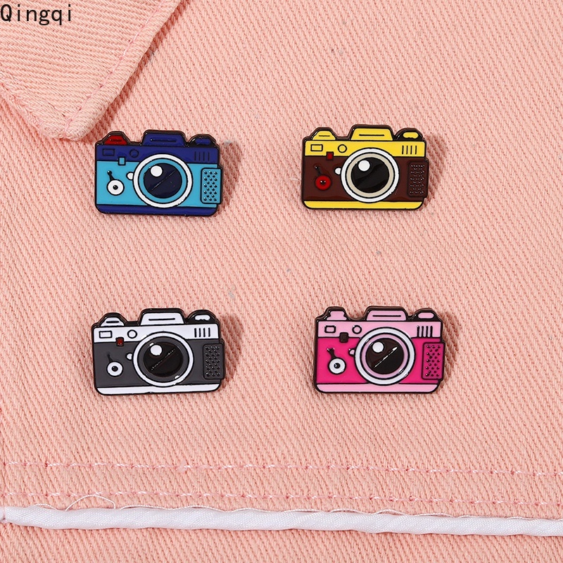 Cartoon Creative Photography Lovers Camera Enamel Brooch Colorful ...