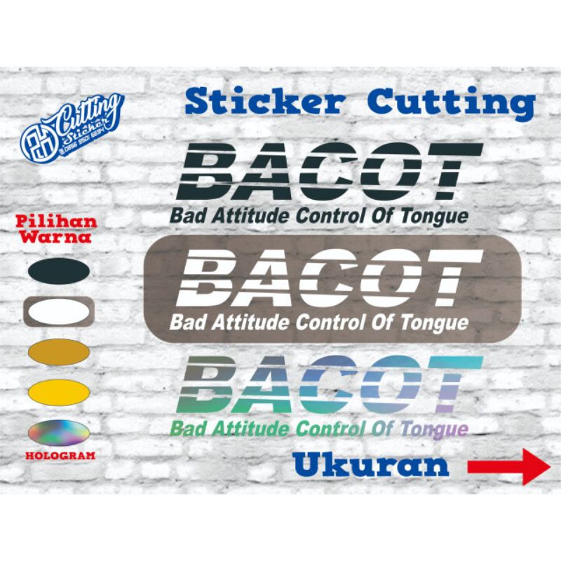 Sticker cutting - viral bacot sticker - universal motorbike sticker ...