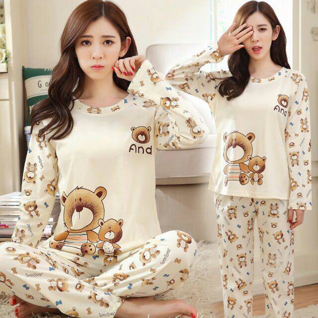 Sleeping pajamas - AND bear - tanahabang convection | Shopee Malaysia