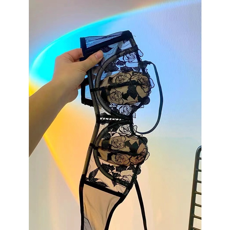 1/2 Half Cup Small Chest Sexy Lace Thin Cup Bra Push up Gathered Bra underwear girl set wired ...