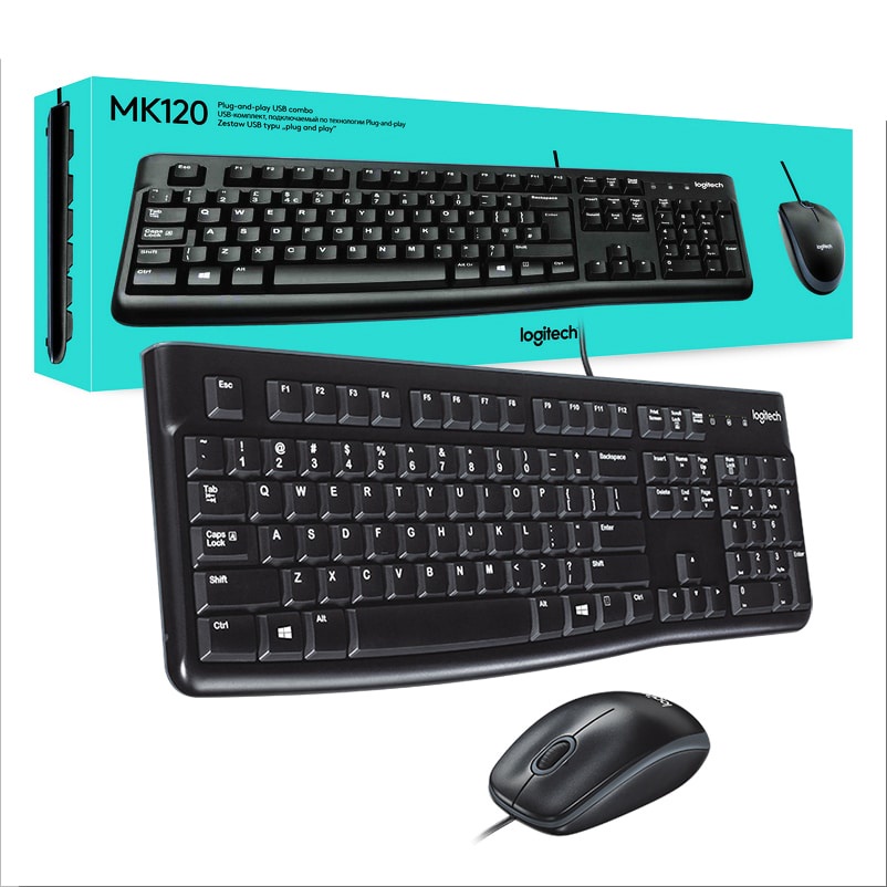 Logitech MK120 Desktop Keyboard and Mouse Combo | Shopee Malaysia