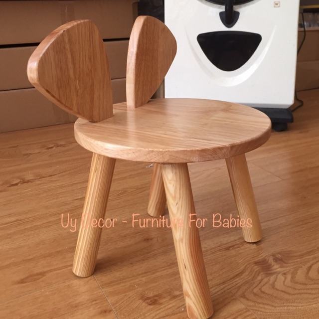 Wooden Baby Chair (Rabbit Ear Chair, Uy Decor Butterfly Wing Chair ...