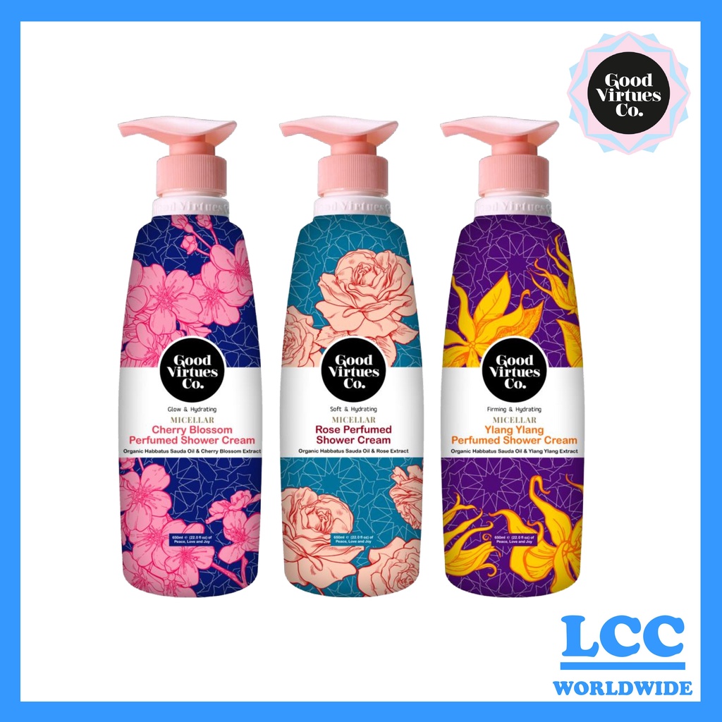 Good Virtues Co. [GVC] Micellar Perfumed Shower Gel | Body Wash 650ml ...