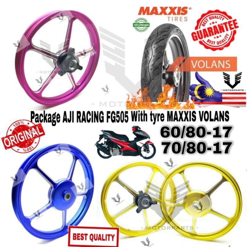 Yamaha NVX155/NVX/Aerox155 Aji Racing FG505 Forged Sport Rim F/R:1.60X17 Rims Lithuum Wheel ...