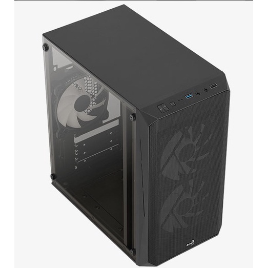 Aerocool CS-107 MINI TOWER Micro-ATX Casing With 3 FRGB Fans Included ...