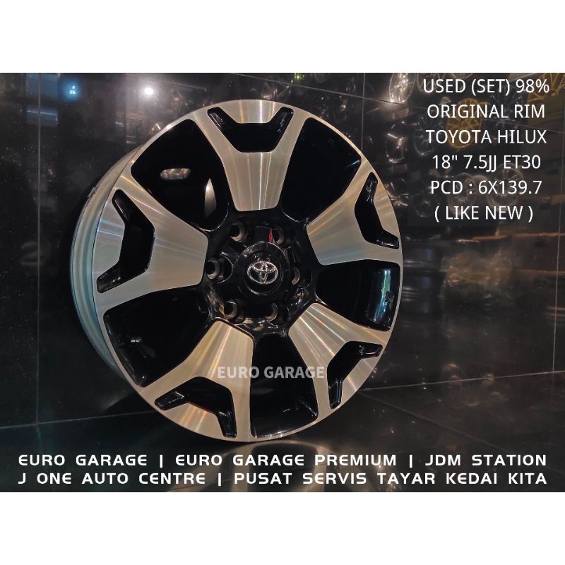 USED RIM 18 ORIGINAL TOYOTA HILUX VIGO REVO FORTUNER HIACE | Shopee ...