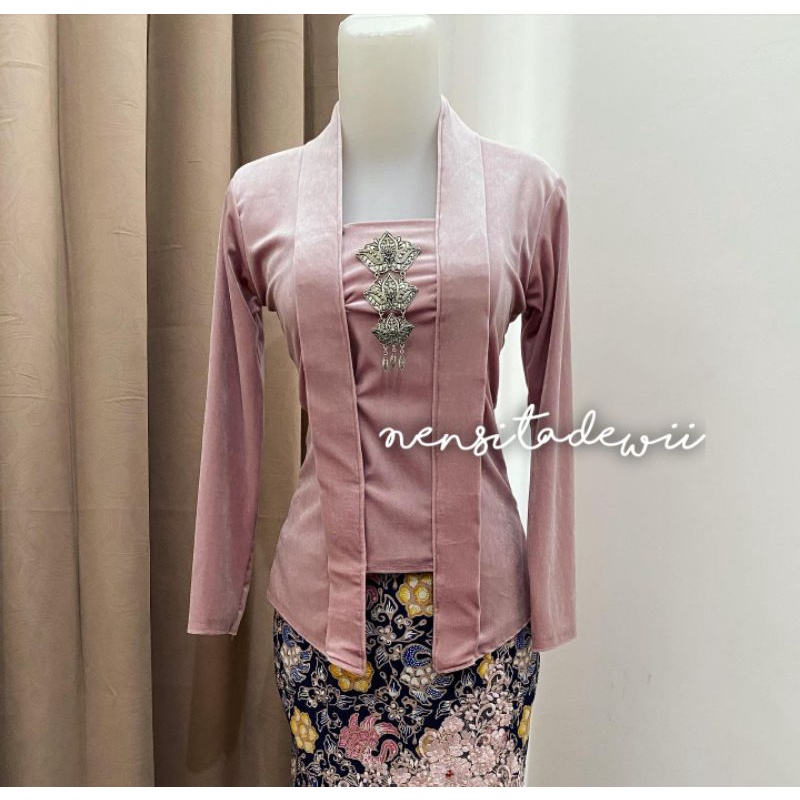 Beautiful Kebaya / Bludru Purdue Kebaya - Rosegold Color | Shopee Malaysia