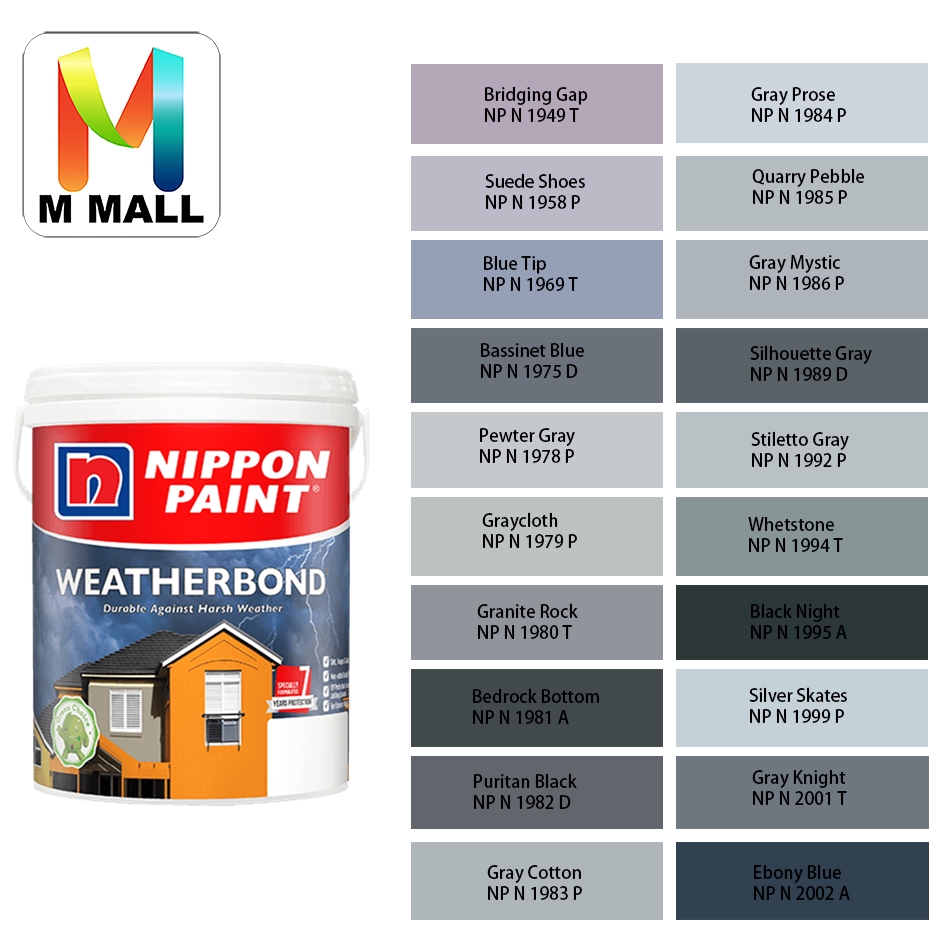 (1949-2002) 1L Nippon Paint Exterior Weatherbond Classic Neutral ...