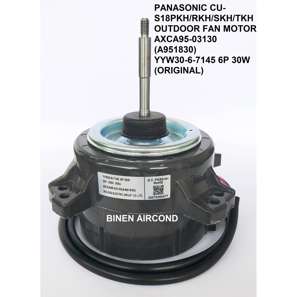 [ORIGINAL/GENUINE] PANASONIC CU-S18PKH/S18RKH/S18SKH/S18TKH OUTDOOR FAN ...