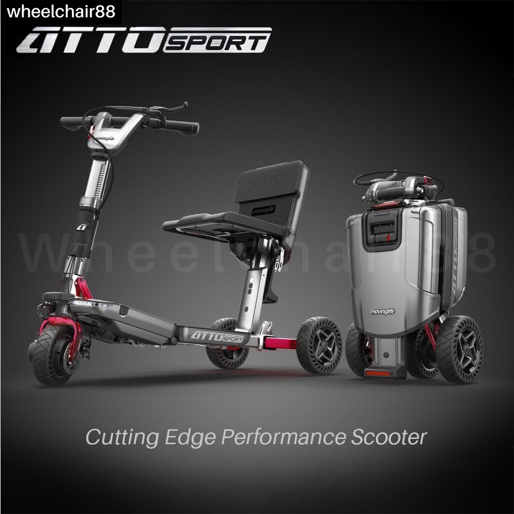 ATTO Sports - Performance Mobility Scooter, Foldable, Flight-Approved ...