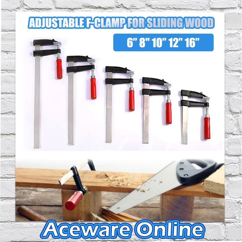 6”/8"/10”/12”/16" Adjustable F-Clamp for Sliding Wood | Shopee Malaysia