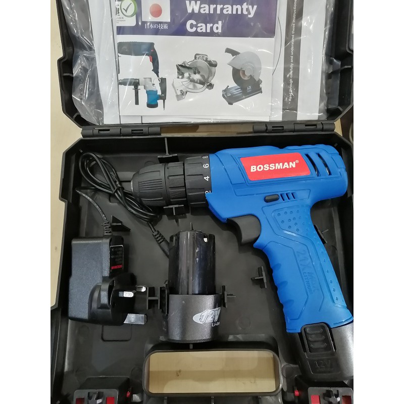 BOSSMAN BDLC12 12V Lithium-lon Cordless Drill Battery Drill Driver - 2 ...