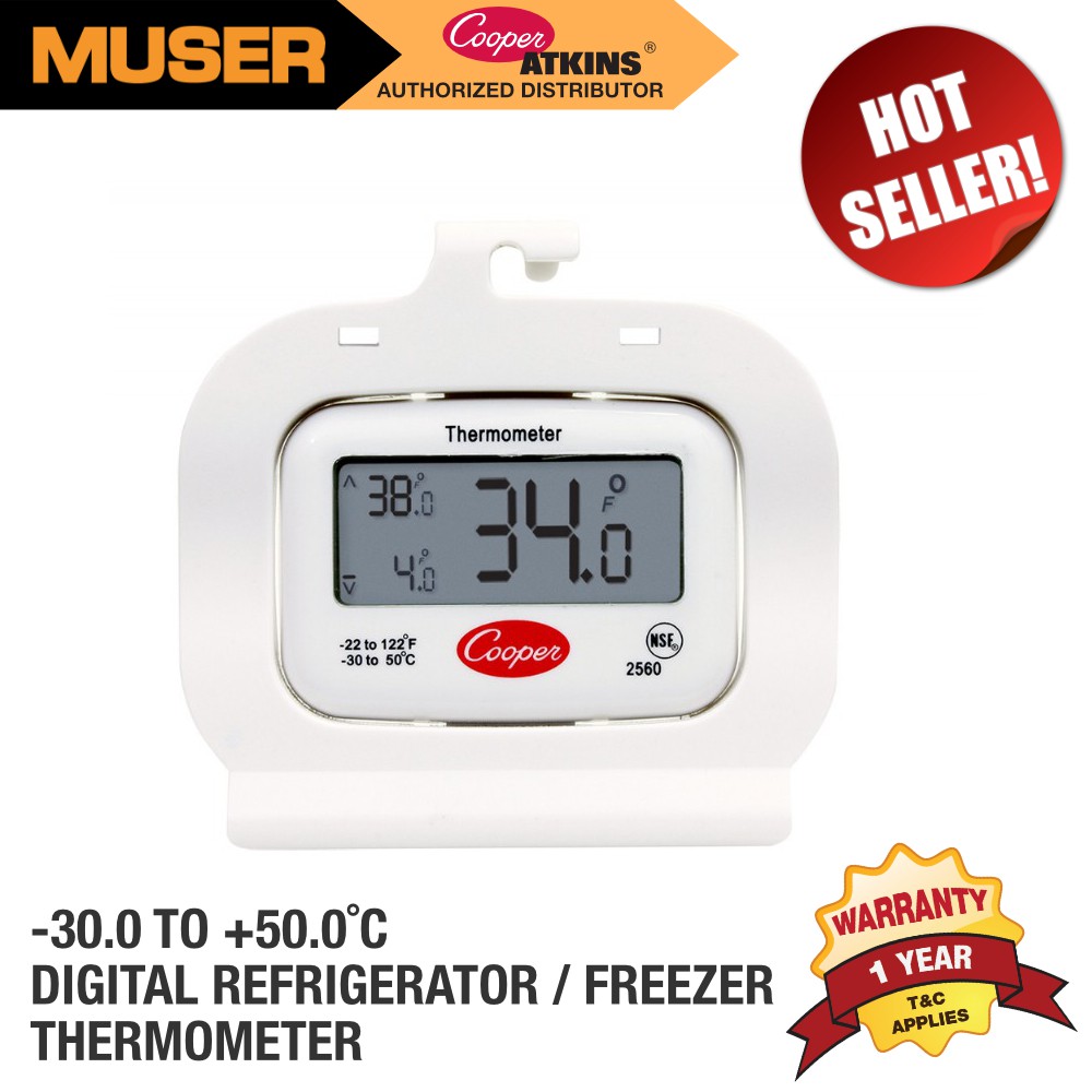 Cooper-Atkins 2560 Digital Refrigerator / Freezer Thermometer Penyukat ...