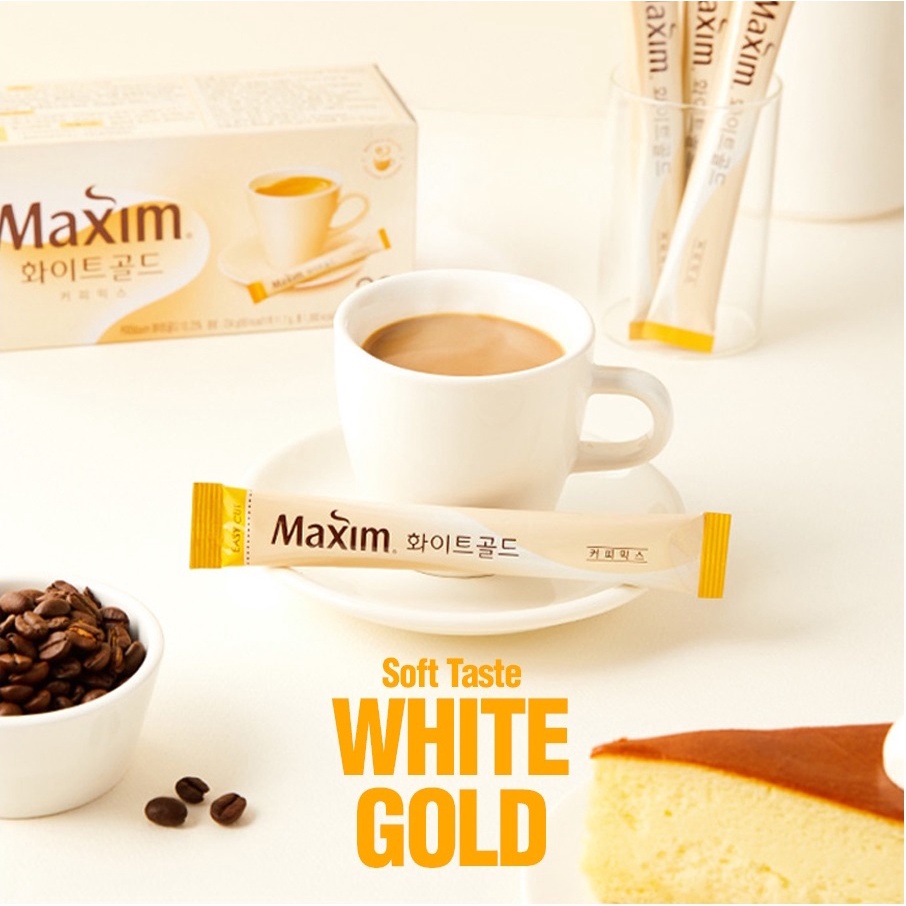 ORIGINAL FROM KOREA💥 HALAL 1 STICKS KOPI KOREA MAXIM COFFEE WHITE GOLD ...