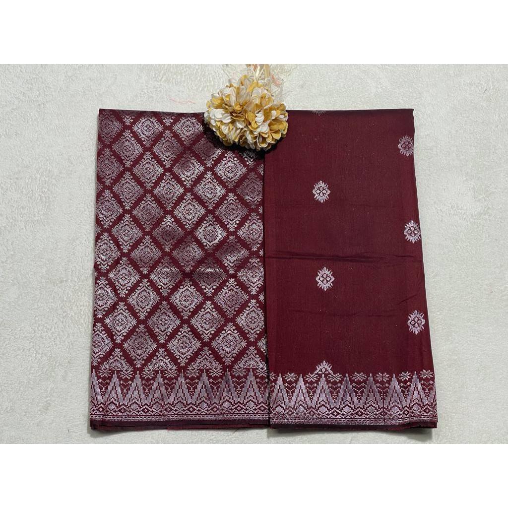 Songket Pasang Klasik Tabur Cantik Benang Perak (Silver) | Shopee Malaysia