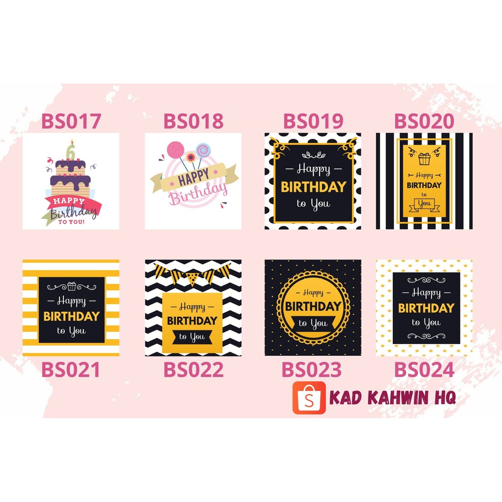 1PCS 🔥 BUY 100 free 5 🔥 STICKER BIRTHDAY DOORGIFT / STICKER CUSTOM ...