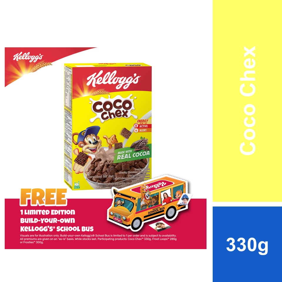Kellogg's Coco Chex Kids Cereal 330g with FREE Bus Cut-out | Shopee ...
