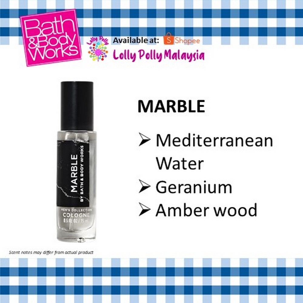 🔥In Stock🔥 | 💯% Authentic | Lowest Price Bath And Body Works Marble Mini Cologne (15 mL ...