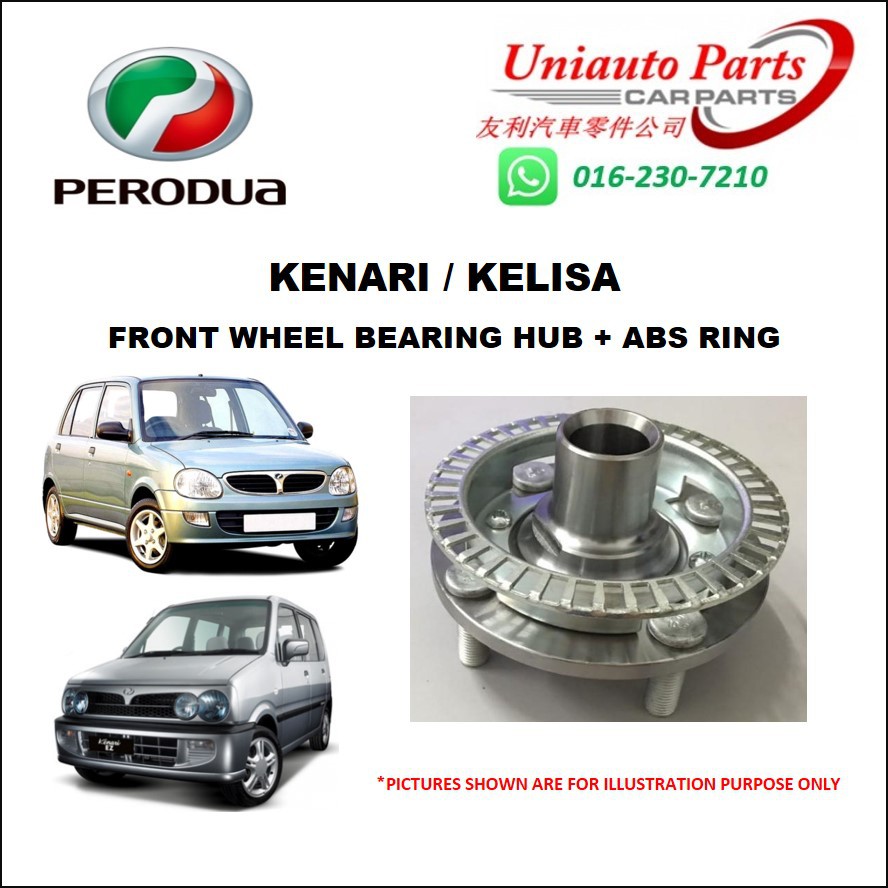 PERODUA KENARI / KELISA FRONT WHEEL BEARING HUB + ABS RING | Shopee ...