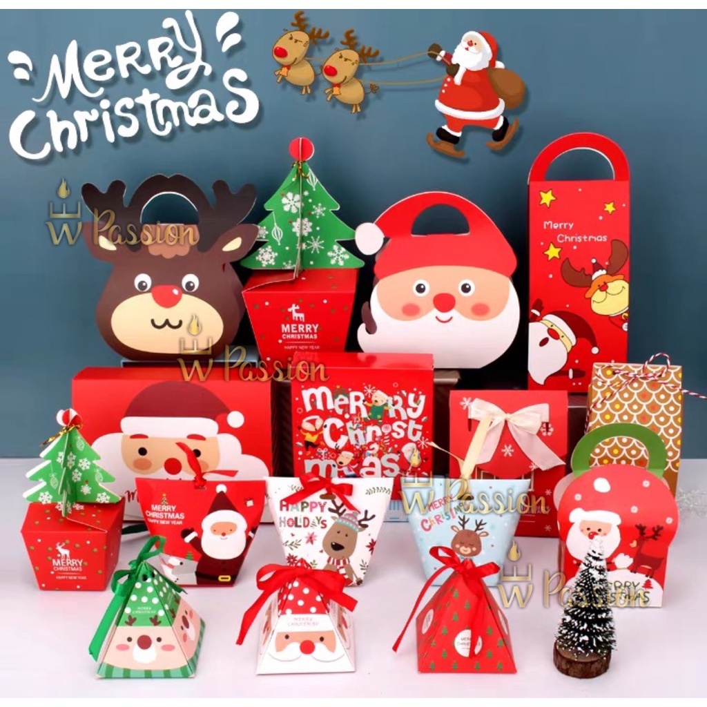 [Ready Stock]Christmas Theme Box Xmas Theme INSTA Style 圣诞礼盒 | Shopee Malaysia