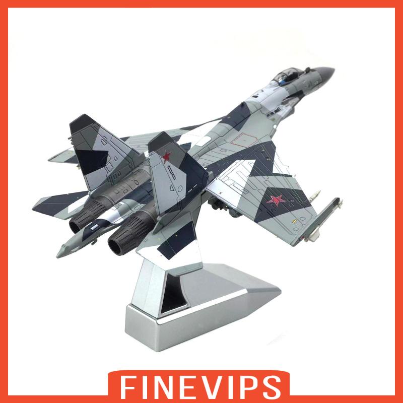 [finevipsMY] 1/100 Scale SU-35 Fighter Airplane Diecast Model with ...