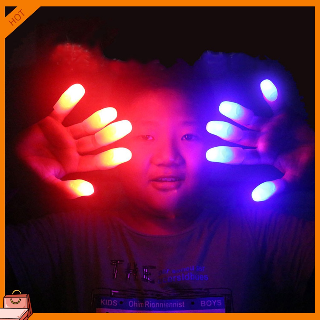 [alBremen] 2Pcs Magic LED Battery Powered Thumbs Fingers Light Trick ...