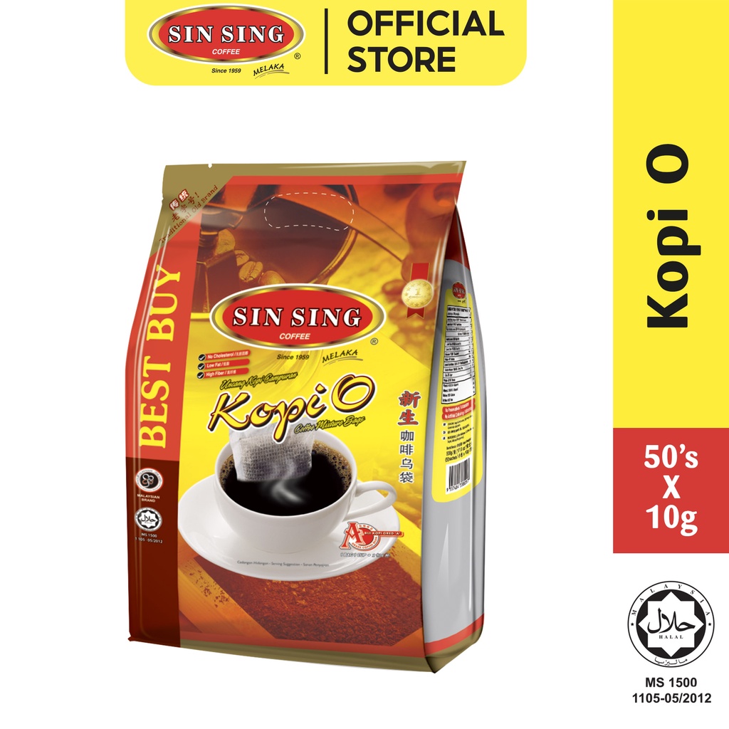 SIN SING Kopi O Coffee Mixture Bags | Uncang Kopi Campuran (50's x 10g) HALAL | Shopee Malaysia