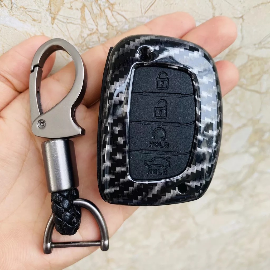 Hyundai Creta key case, Hyundai i10 2021 2022 2023 carbon pattern ...