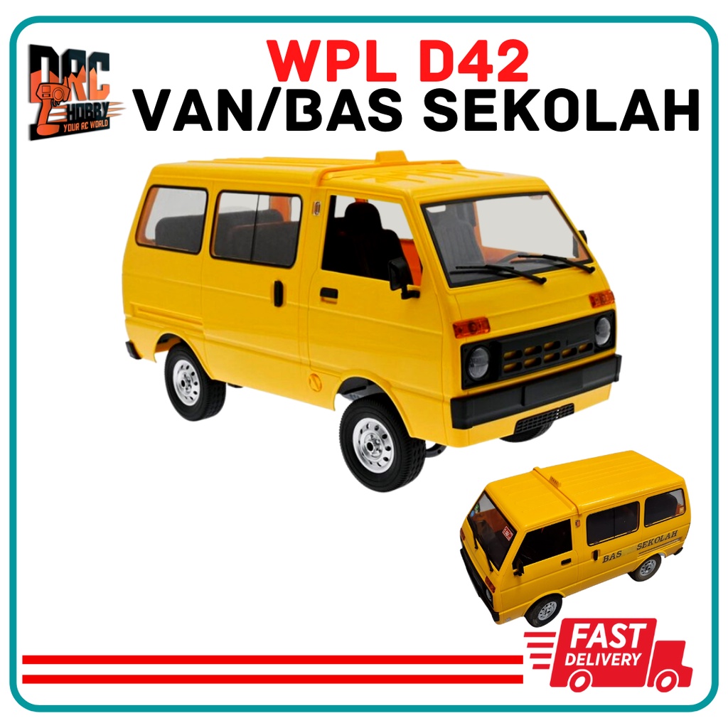 WPL D42 (VAN/BAS SEKOLAH) 2.4G Van RC Car Vehicle Models Full ...