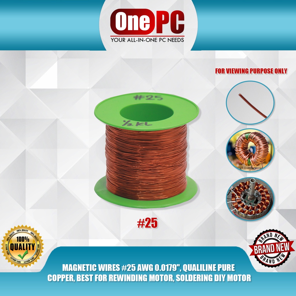 MAGNETIC WIRES 25 AWG 0.0179", QUALILINE PURE COPPER, BEST FOR ...