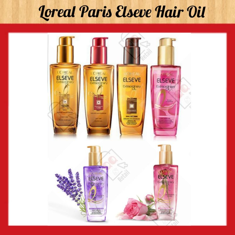Loreal Paris Elseve Hair Treatment Oil extraordinary oil 100ml | Shopee ...