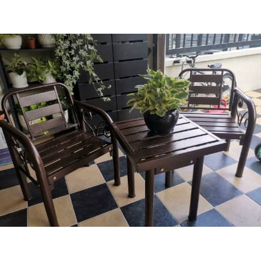 Garden Chair Set 1+1+Table / Outdoor Chair / Kerusi Taman / Kerusi Besi ...