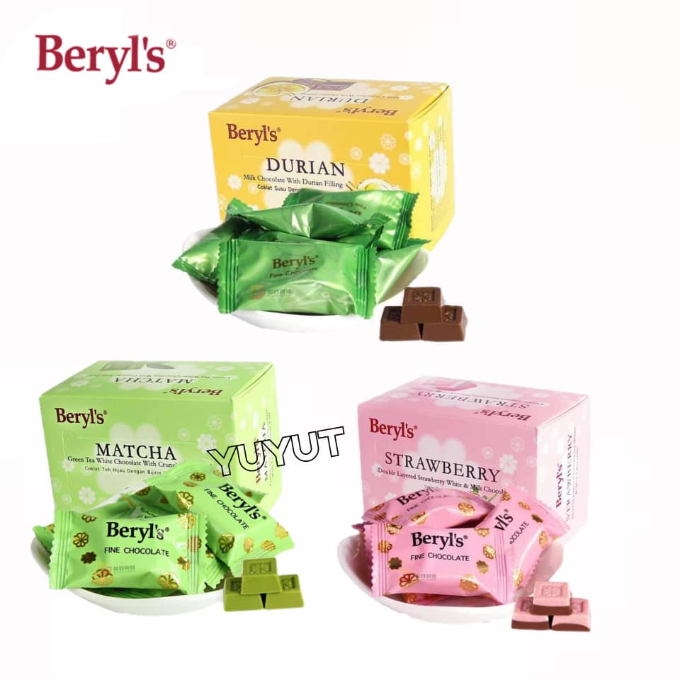 BERYL'S CHOCOLATE DURIAN/MATCHA/STRAWBERRY 60G | Shopee Malaysia