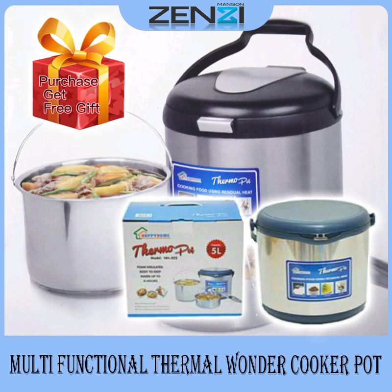 HAPPY HOME Multi Functional Thermal Wonder Cooker Pot 5L/7L | Shopee ...