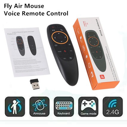 Wireless Fly Air Mouse Keyboard Voice Remote Control for Android TV Box ...