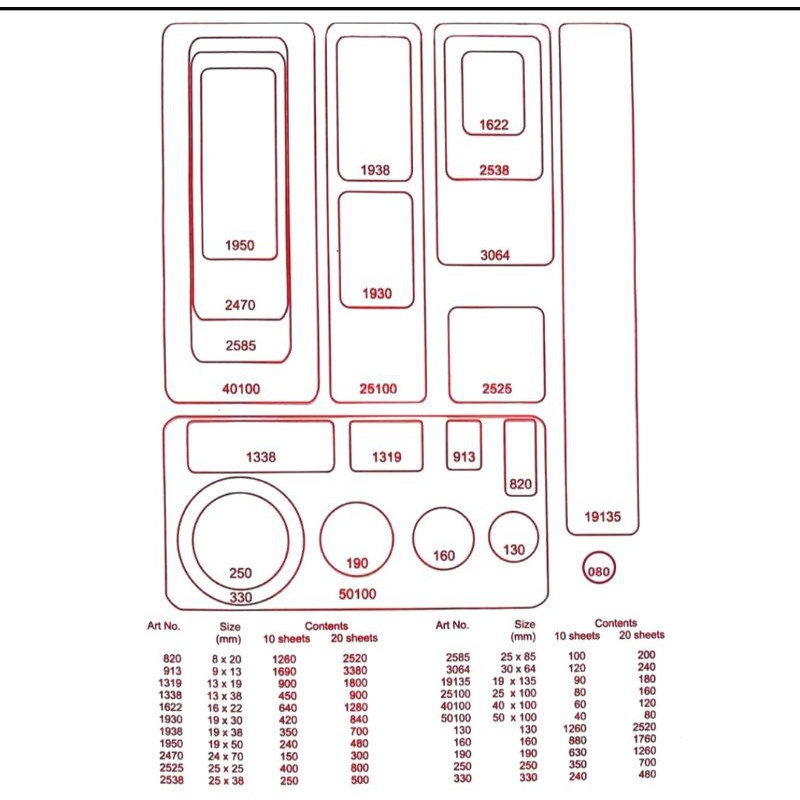 Self Adhesive White Label sticker 10 sheets / Various sizes | Shopee ...