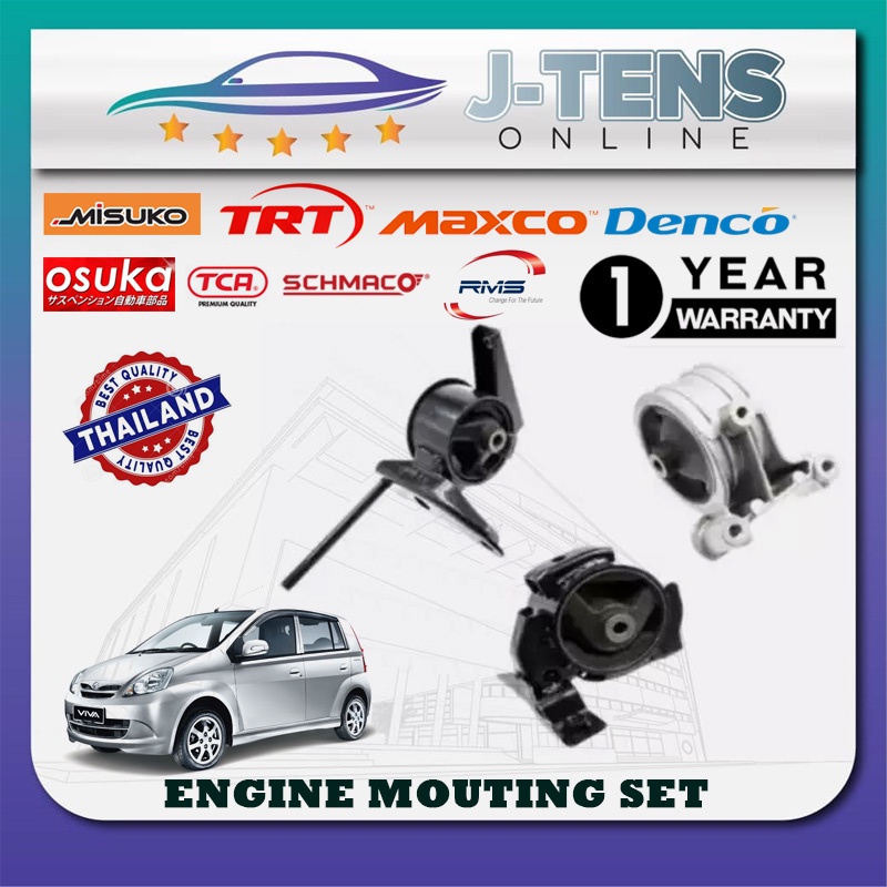 PERODUA VIVA AUTO & MANUAL ENGINE MOUTING KIT SET OEM (1 Year Warranty ...