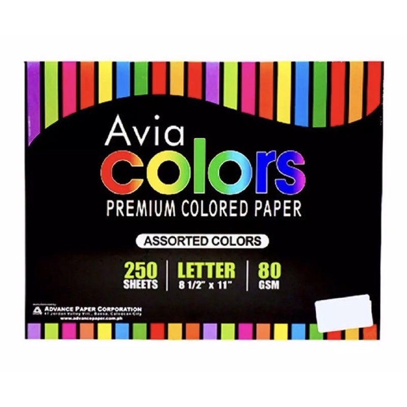 AVIA Premium Assorted Colored Paper (250sheets/pack) | Shopee Malaysia