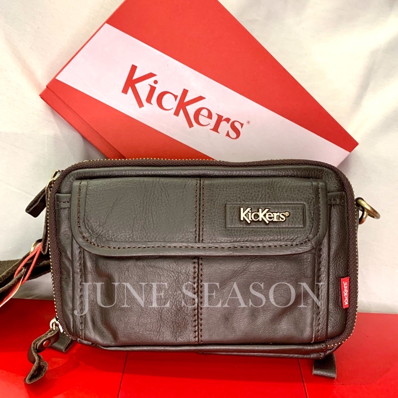Kickers Sling Bag Pouch Bag Genuine Leather 100% Original (1KIC-S-88543 ...
