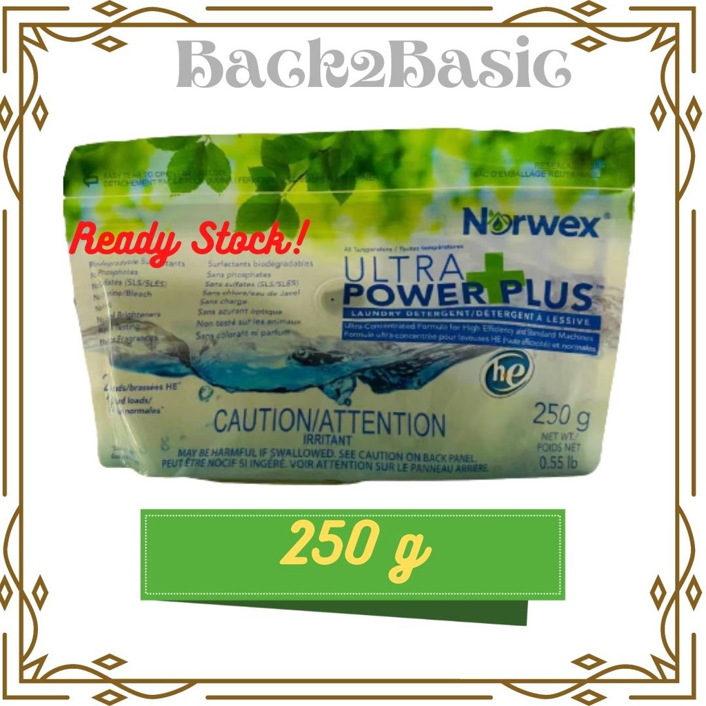 Norwex Ultra Power Plus Laundry Detergent - 100g (pre pack) / 250 g ...