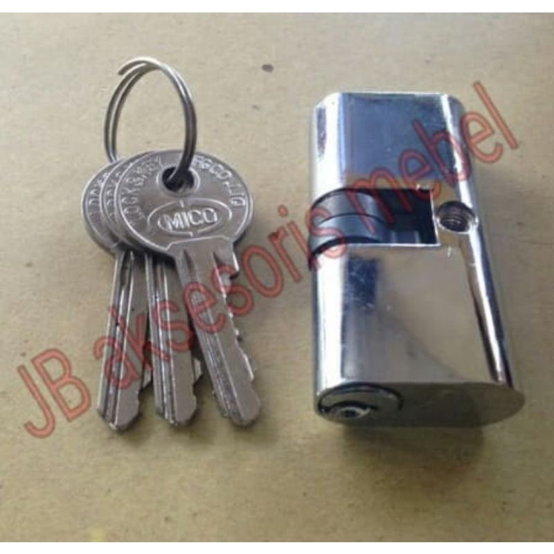 Aluminum door CYLINDER / MICO brand Oval almini lock cylinder | Shopee ...