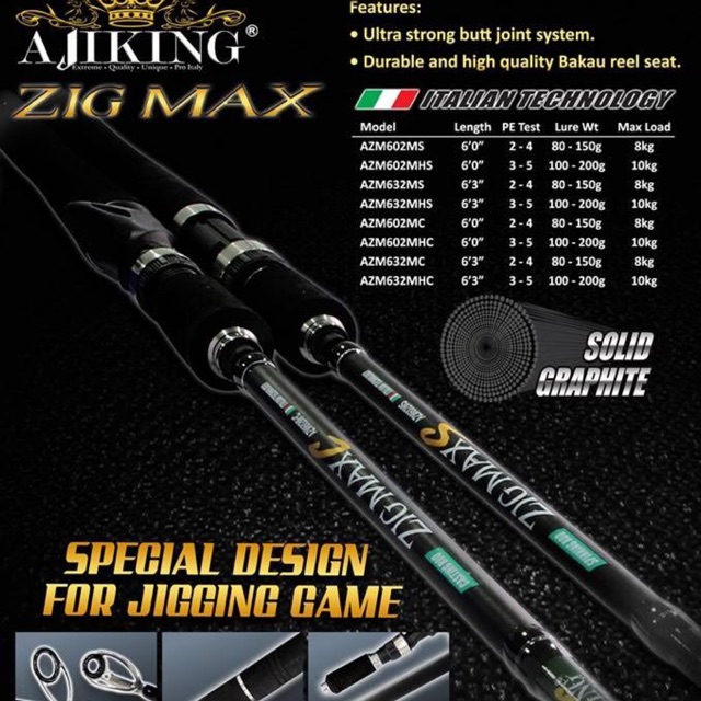 AJIKING ZIG MAX C CASTING ROD | Shopee Malaysia