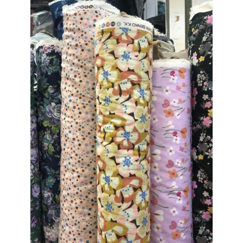 KATUN Japanese cotton fabric, Japanese catoon catton, cute motif design ...