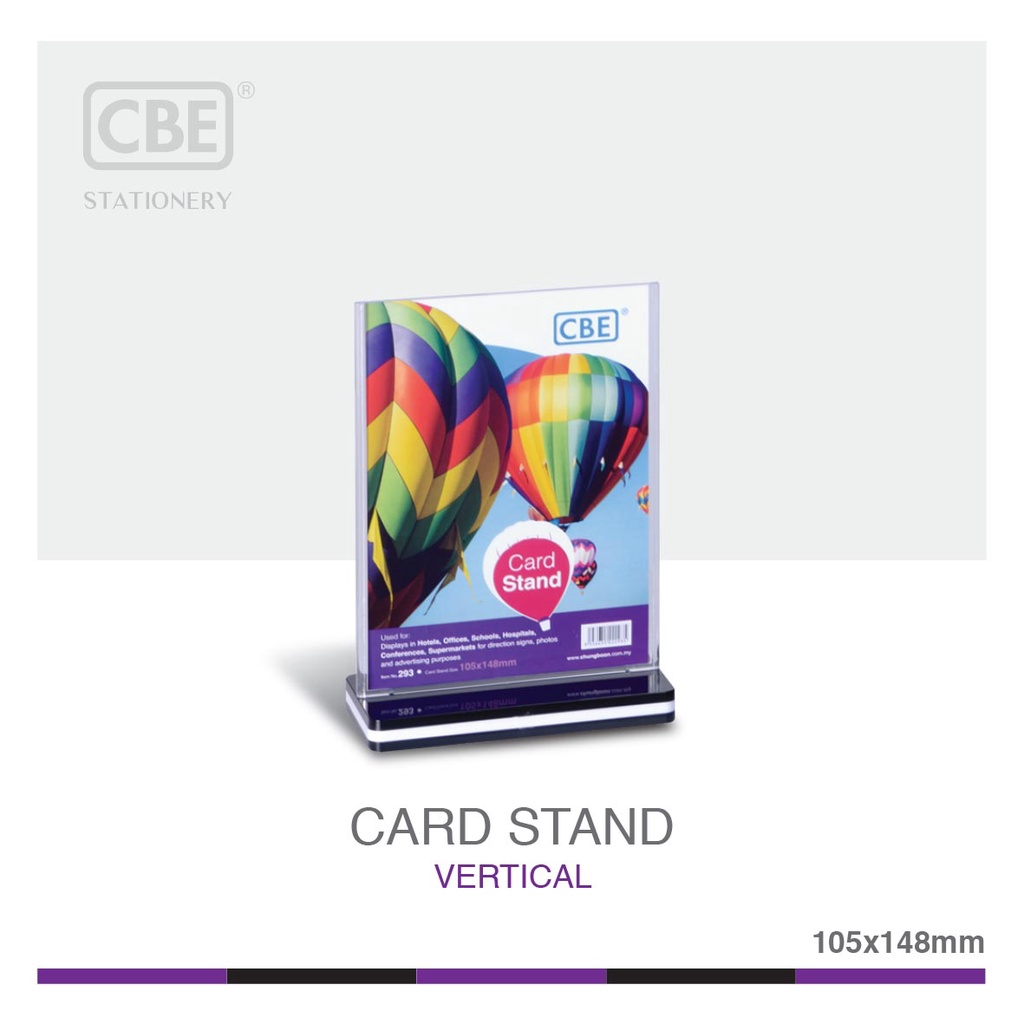 CBE T shape Acrylic Double-sided Display Stand Photo Frame Stand Menu ...