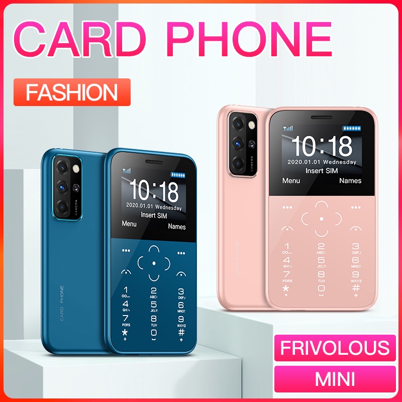 S10P Card Phone GSM Unlocked Mini Card Color Big Display Torch MP3 HiFi ...