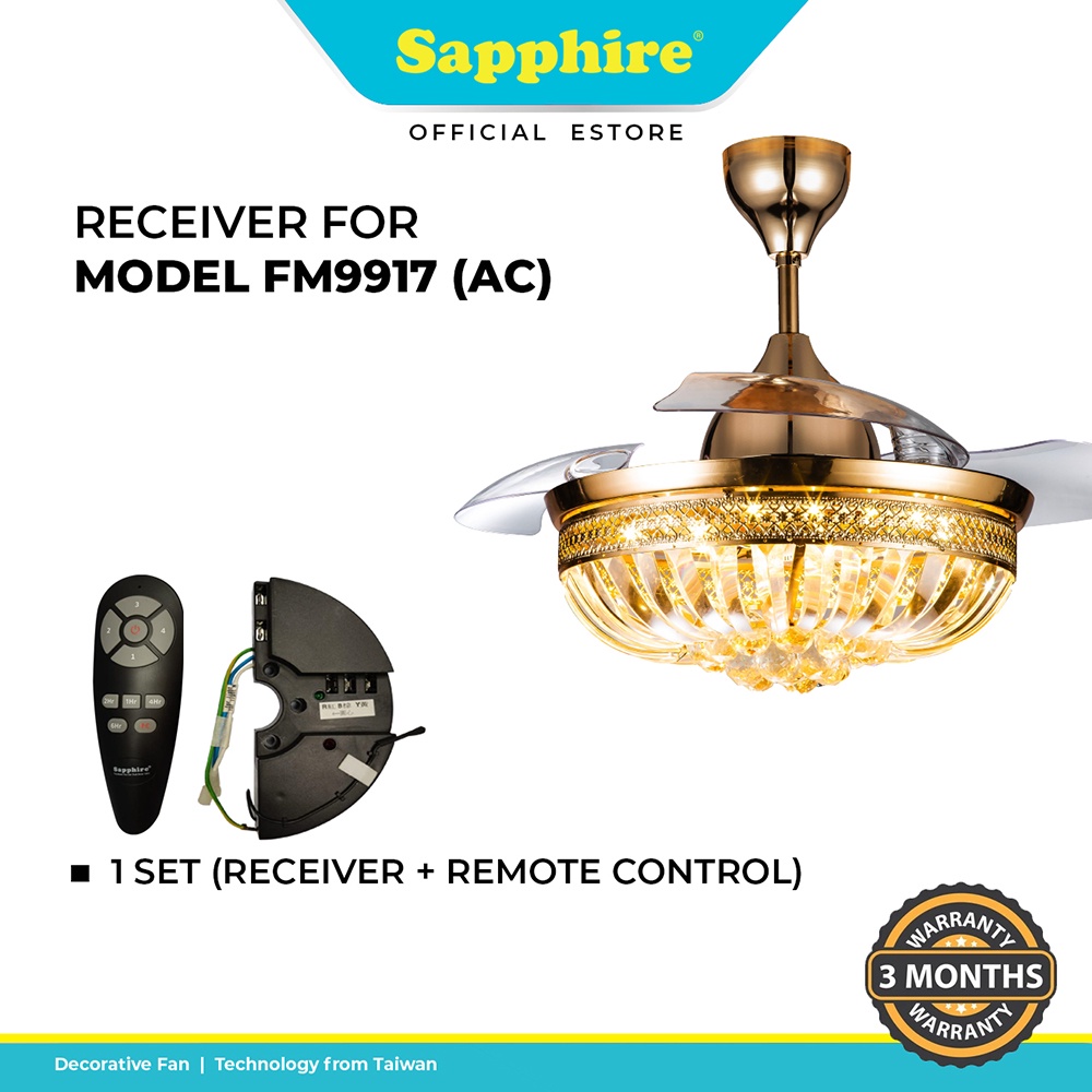 Sapphire Ceiling Fan Receiver with Remote Control | Menukar Kapasitor ...