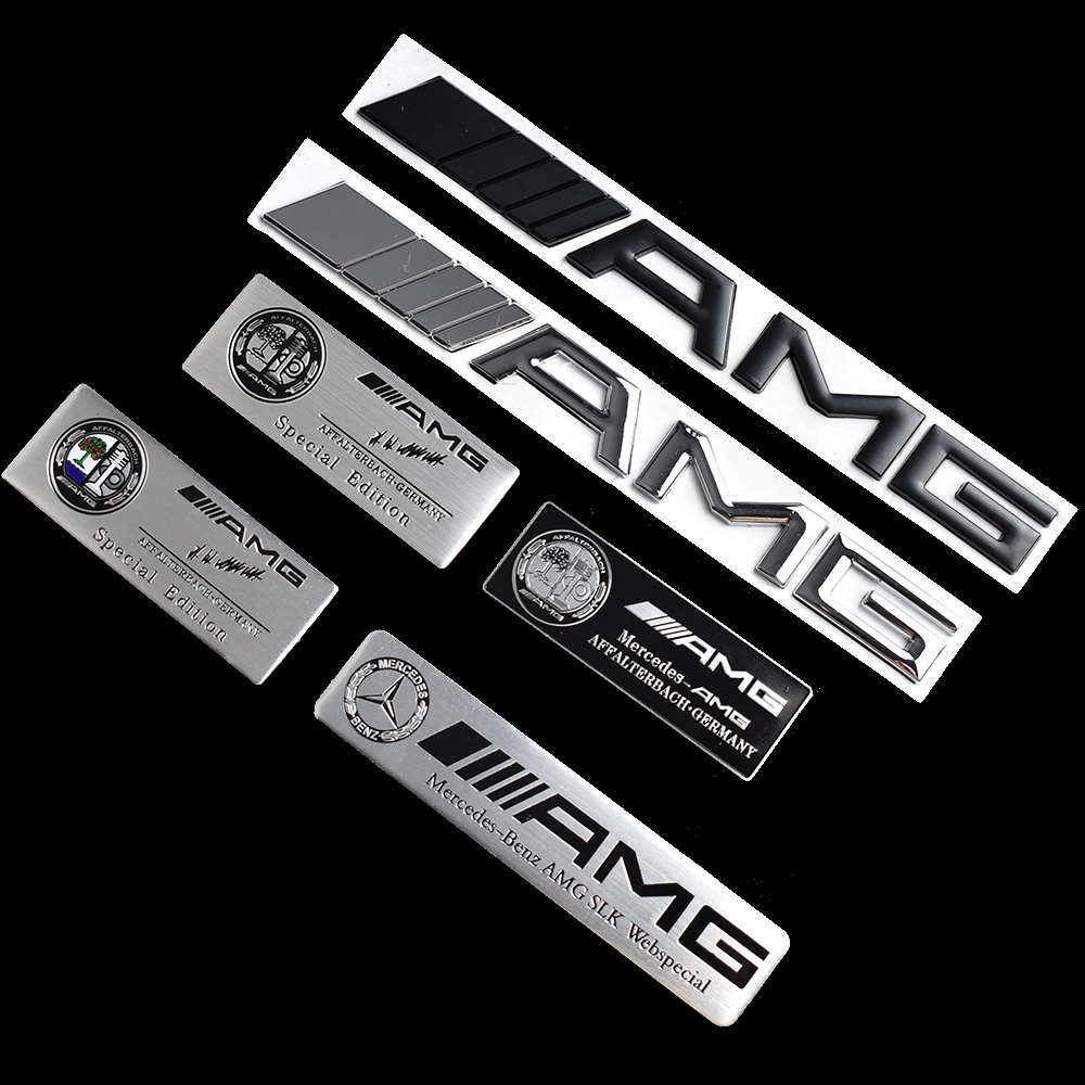 3D Metal Car Standard Modified Aluminum Alloy Car Sticker For AMG ...