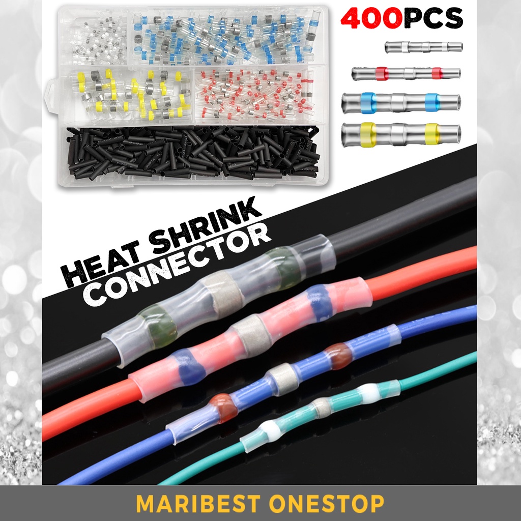 400Pcs Heat Shrink Connector Waterproof Solder Wire Connector Solder ...