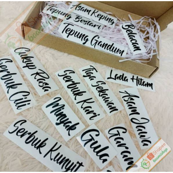 1 pc CUSTOM LABEL STIKER 2.5 cm 3 cm 4 cm 5 cm Vinyl Sticker dapur ...