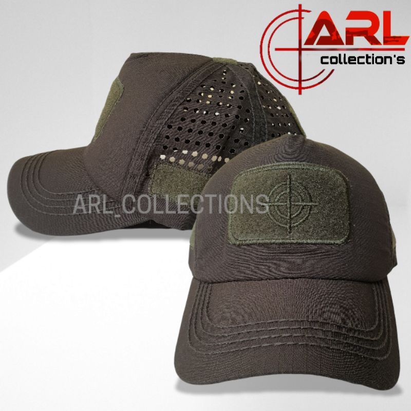 HIJAU New model army green lasercut tactical hat - tactical velcro ...